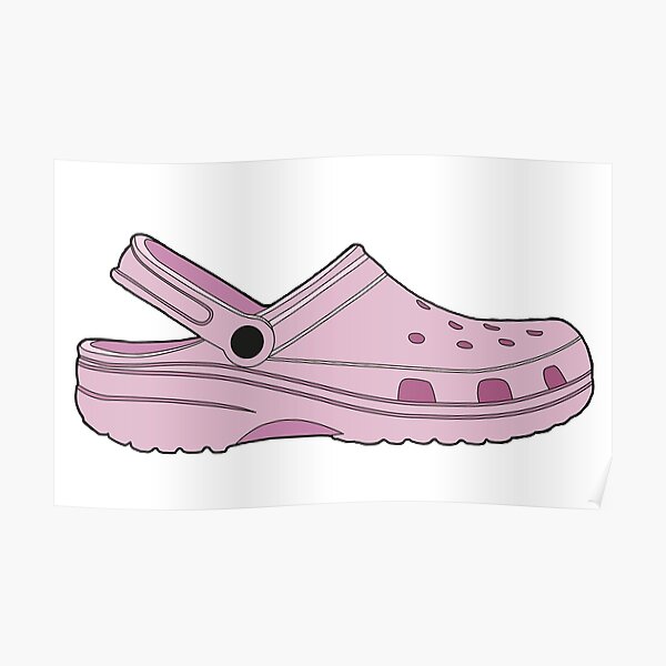 "Crocs Shoe Ballerina pink " Poster for Sale by tlaprise | Redbubble
