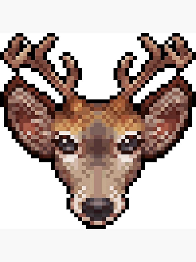 "pixel deer" Poster by Shalmons | Redbubble