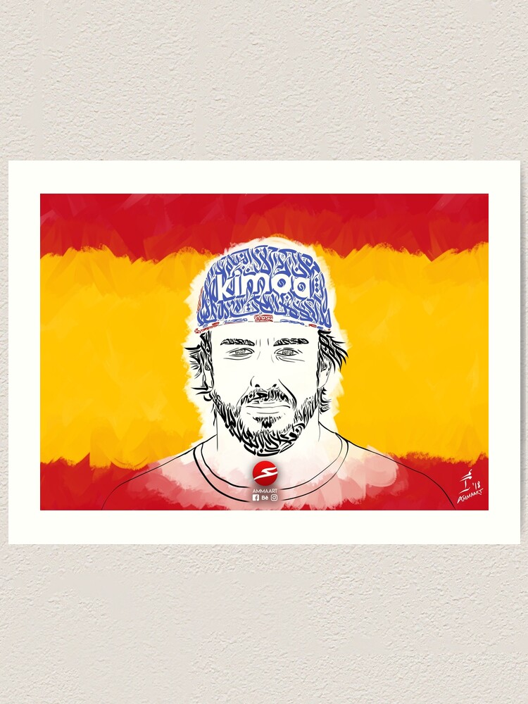 "Fernando Alonso Calligraphy Tribute Portrait - Original by Ammaart ...
