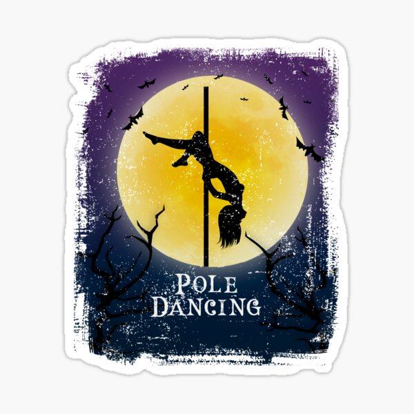 "Pole Dancing Halloween Vintage Art Gym Pole Dancer" Sticker for Sale ...