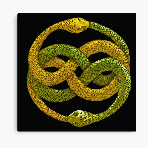 "Double Ouroboros Auryn" Canvas Print for Sale by Walter Colvin | Redbubble