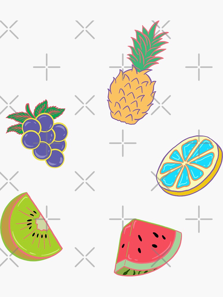 "Red Flavor Fruits" Sticker for Sale by MarmaladePeanut | Redbubble