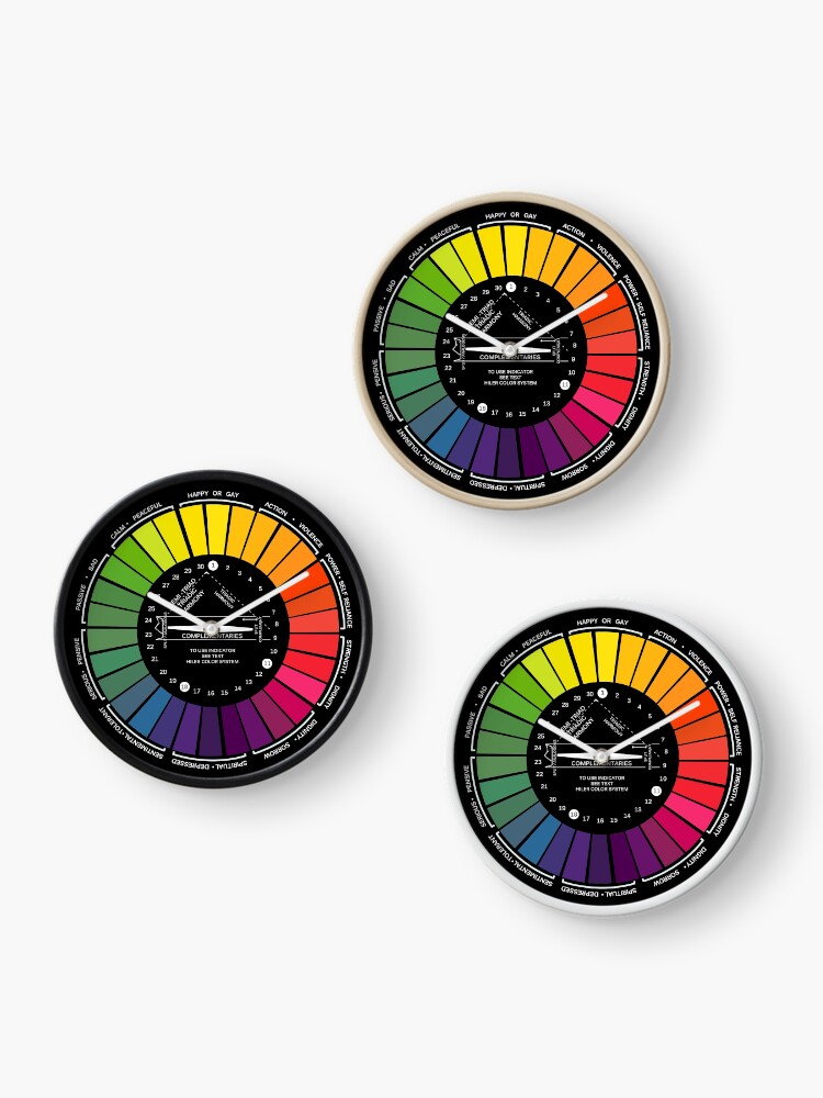 "Hiler color wheel psychology and old color theory" Clock for Sale by ...
