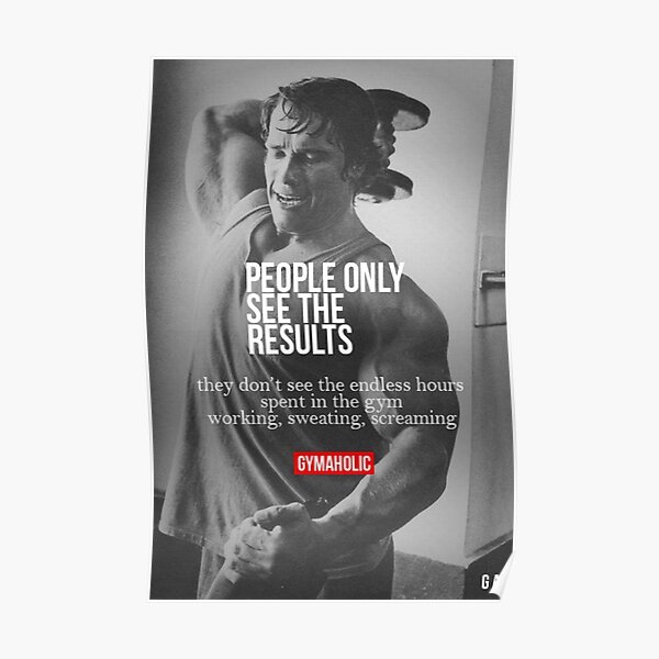 "Bodybuilding Inspirational Quote" Poster for Sale by superfitstuff ...
