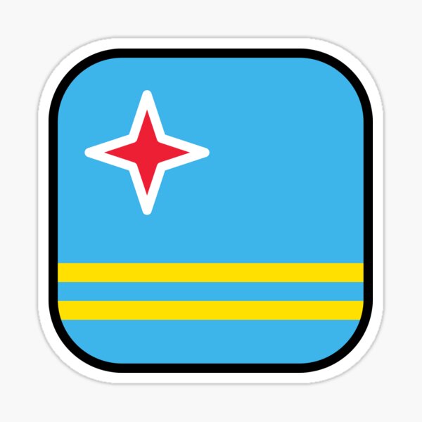 "Aruba Flag" Sticker for Sale by meursaultdesign | Redbubble