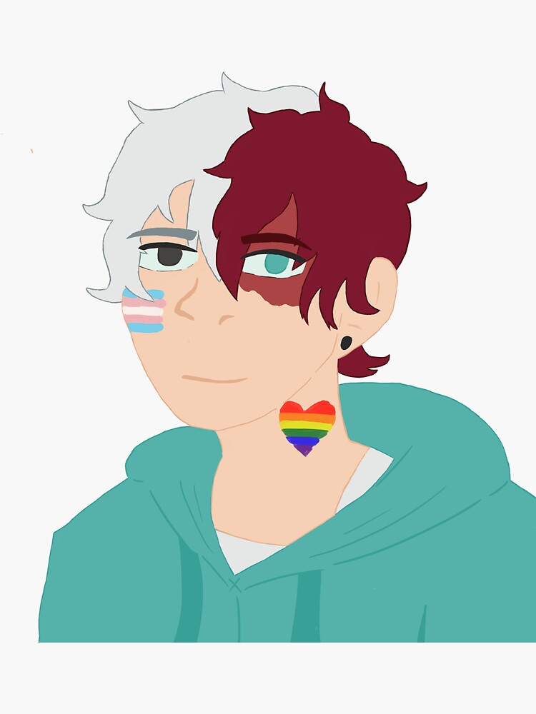 "pride todoroki " Sticker for Sale by wolfbudd | Redbubble