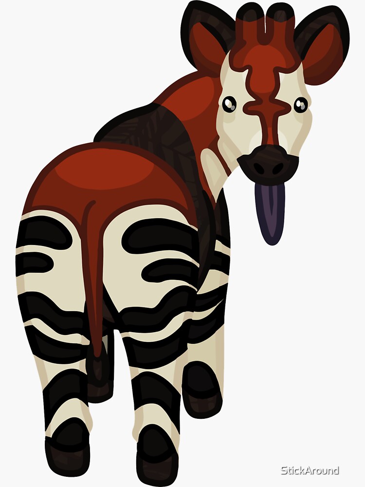 "Okapi - Endangered" Sticker by StickAround | Redbubble