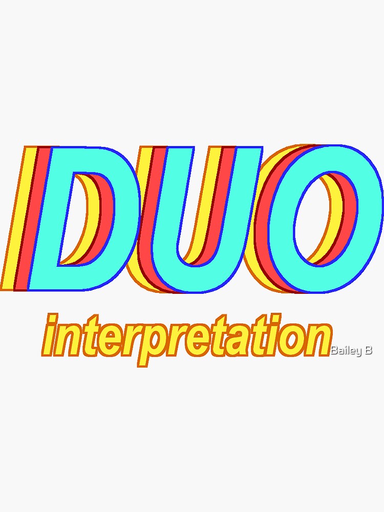 "Duo Interpretation" Sticker for Sale by Bailey B | Redbubble