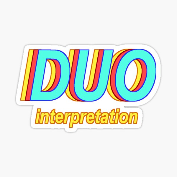 "Duo Interpretation" Sticker for Sale by Bailey B | Redbubble