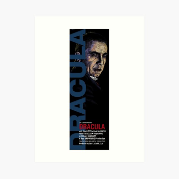 Classic Horror Movie Posters Reimagined Dracula 1931 Art Print By