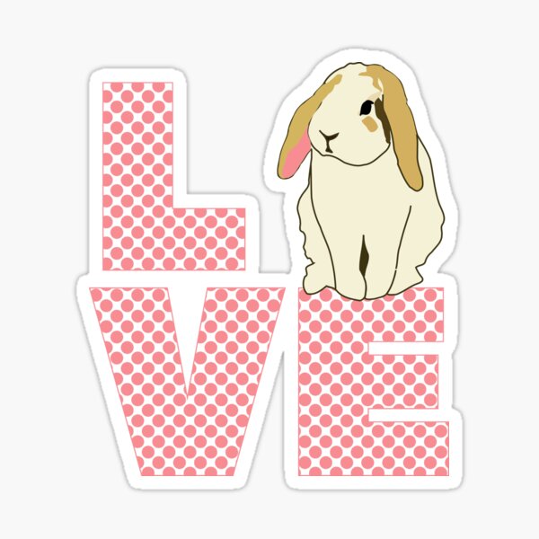 "Rabbit Love" Sticker by topisawtees | Redbubble