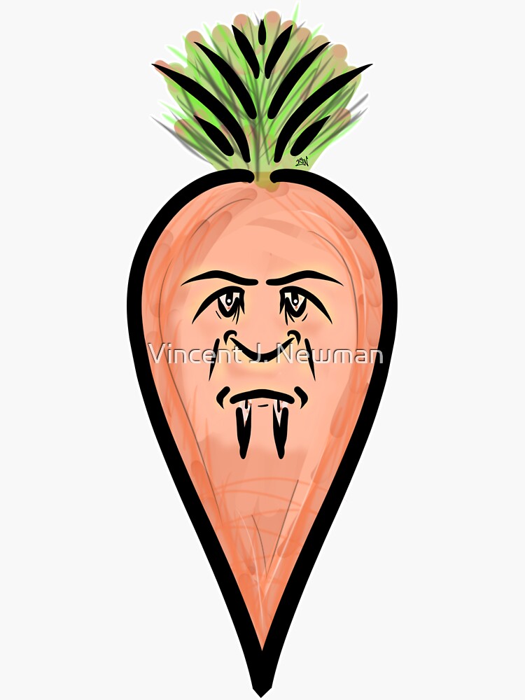 "Vampire Carrot" Sticker for Sale by VJNewman | Redbubble