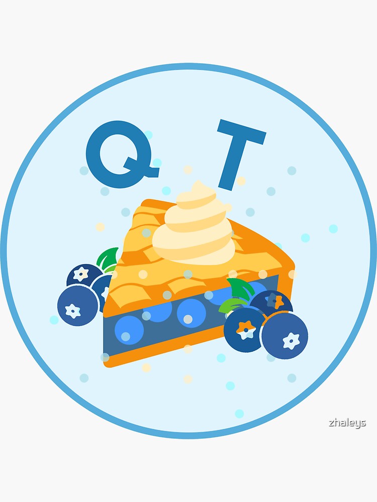 "QT Pie: Blueberry" Sticker for Sale by zhaleys | Redbubble