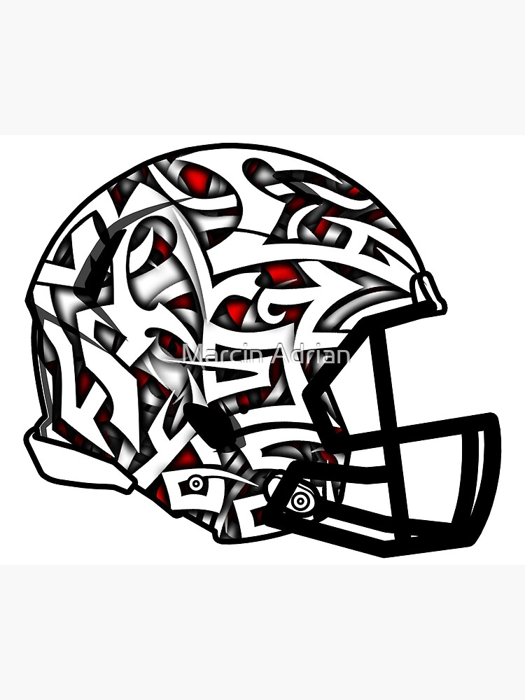 "American Football, Tribal Helmet" Poster by MarcinAdrian | Redbubble