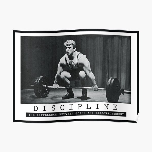 "DISCIPLINE - Bodybuilding Inspirational Quote" Poster for Sale by ...