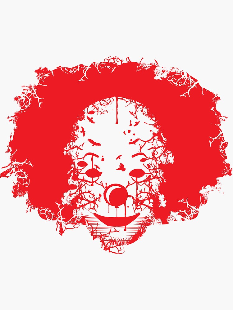 "The Clown" Sticker for Sale by ExpApparel | Redbubble