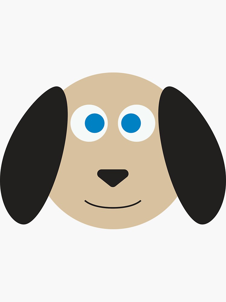 "Cute Puppy Head" Sticker by ArtfulDesign | Redbubble