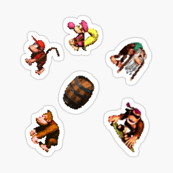 Diddy Kong Stickers | Redbubble