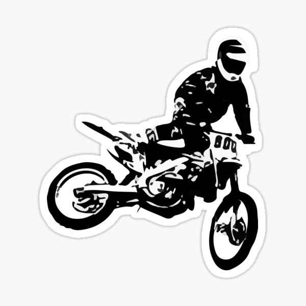 "Dirt Bike - Motocross Big Jump" Sticker for Sale by melsens | Redbubble