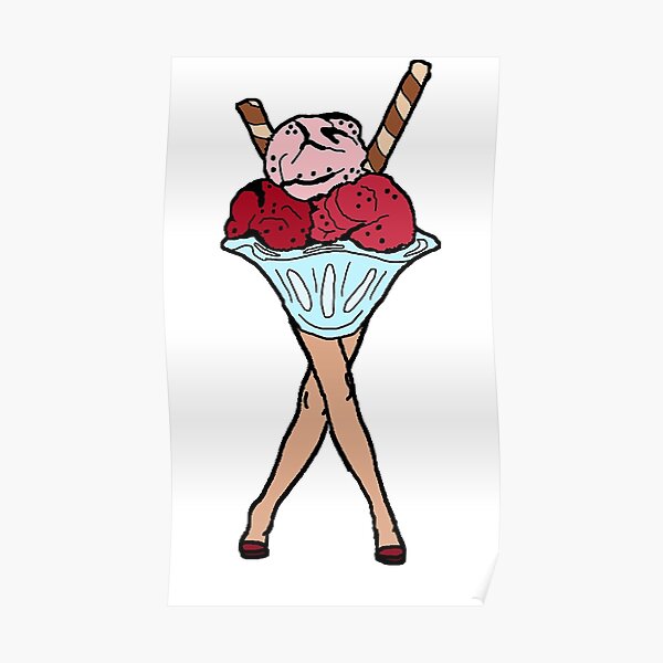 "Lady Strawberry Sundae" Poster by Jamie-Lynn | Redbubble