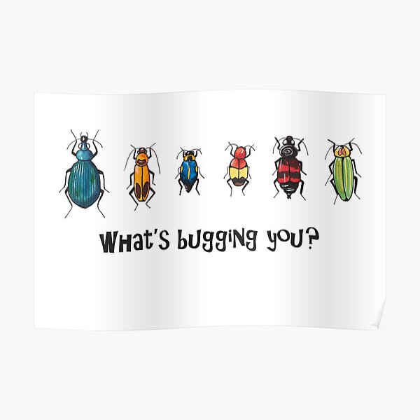 "What's bugging you - funny illustration with bugs" Poster by ...