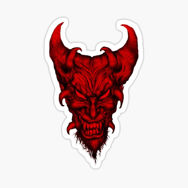 "The Red Devil" Sticker for Sale by kracov | Redbubble