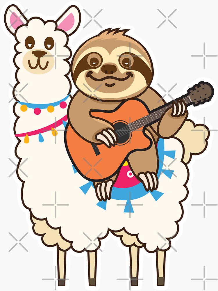 "Cute Sloth llama" Sticker for Sale by plushism | Redbubble