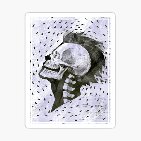 "Skull Mohawk" Sticker for Sale by silverman00 | Redbubble