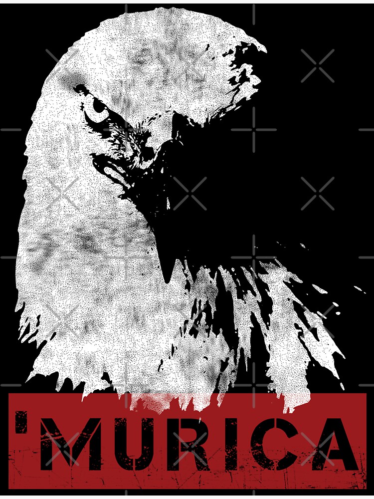 "Murica - Patriotic Bald Eagle" Sticker for Sale by 461VCC | Redbubble