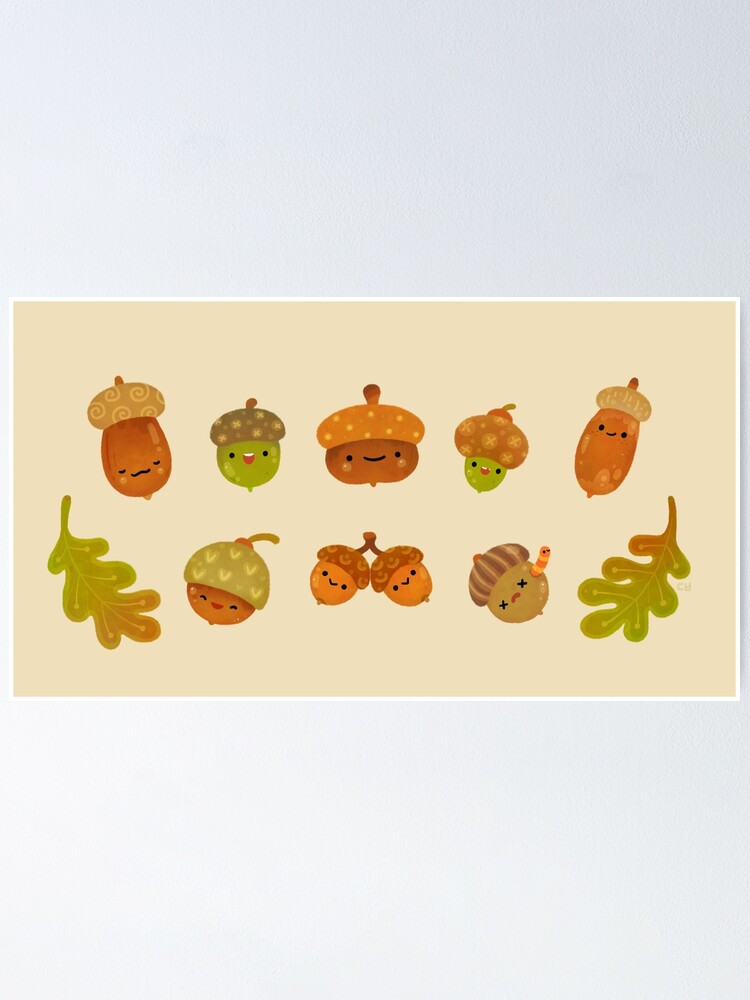 "Acorns" Poster by pikaole | Redbubble