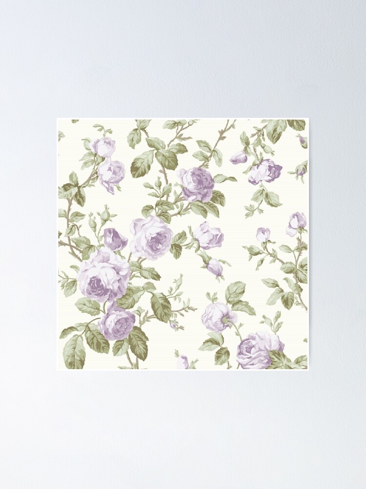 "Shabby Chic | Lilac Purple Rose | Vintage Floral " Poster for Sale by ...