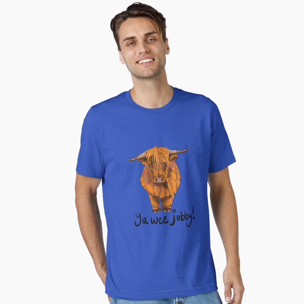 "Ya Wee Jobby - Highland Cow" Sticker for Sale by archiesgirl | Redbubble
