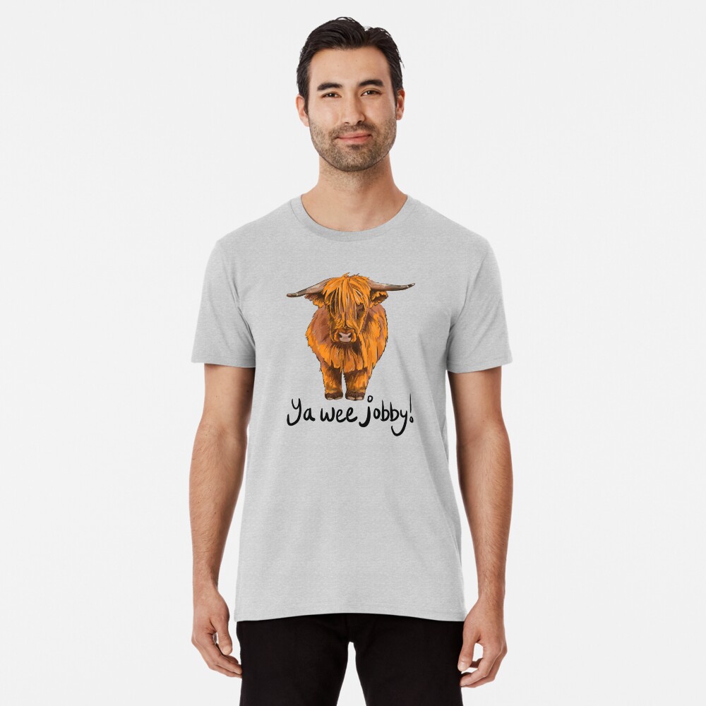 "Ya Wee Jobby - Highland Cow" Sticker for Sale by Anne Park | Redbubble