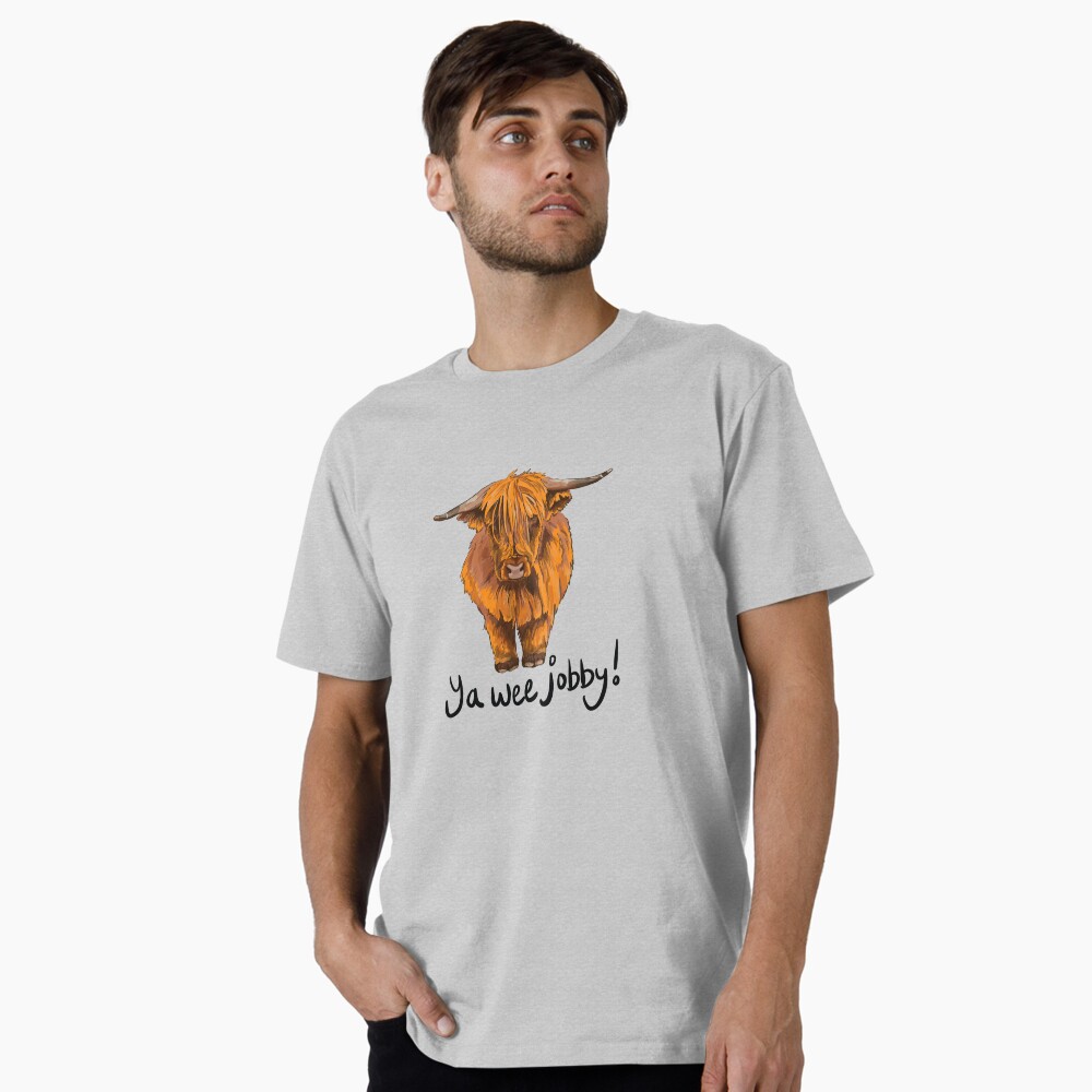 "Ya Wee Jobby - Highland Cow" Sticker for Sale by archiesgirl | Redbubble