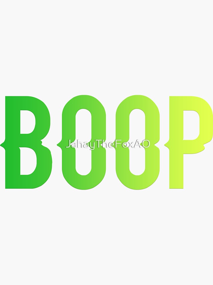 "Boop" Sticker for Sale by JahayTheFoxAO | Redbubble