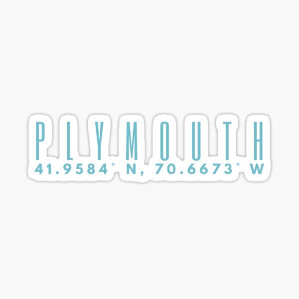 "PLYMOUTH MASS STICKER" Sticker by jenconlon | Redbubble