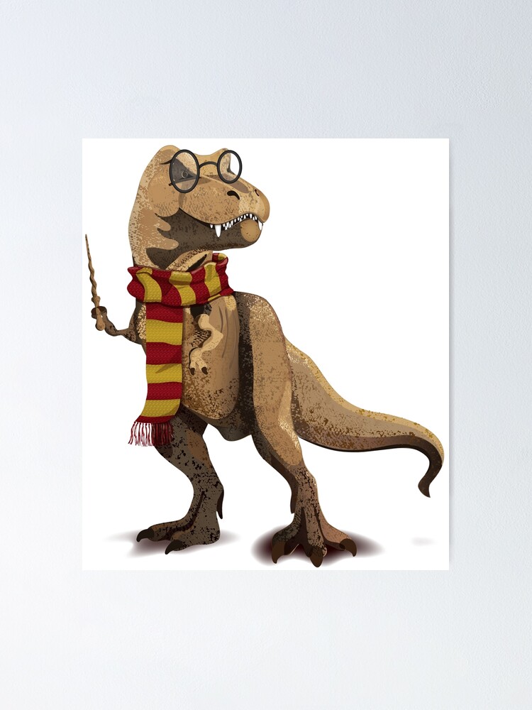 "T-rex Potter" Poster for Sale by sarahwhensley | Redbubble