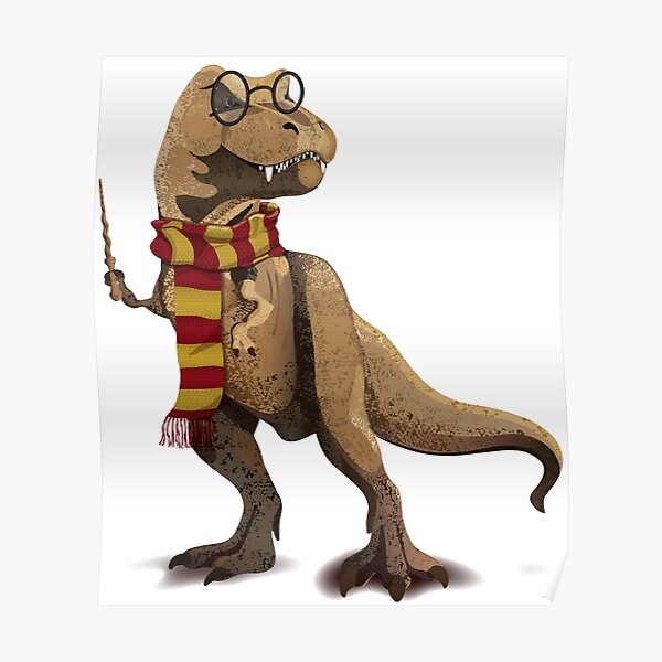 "T-rex Potter" Poster for Sale by sarahwhensley | Redbubble