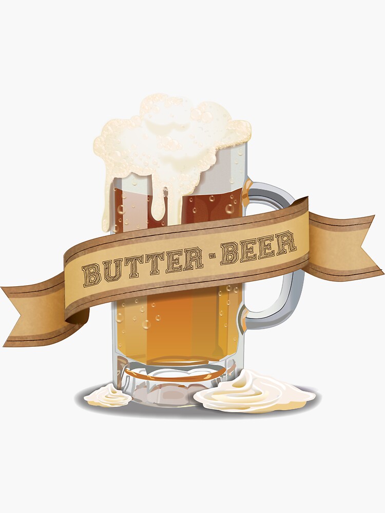 "Butter-Beer" Sticker by sarahwhensley | Redbubble