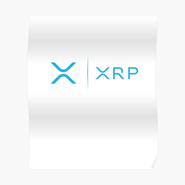 "XRP RIPPLE NEW BLUE LOGO SIDE BY SIDE" Poster for Sale by subieliu ...