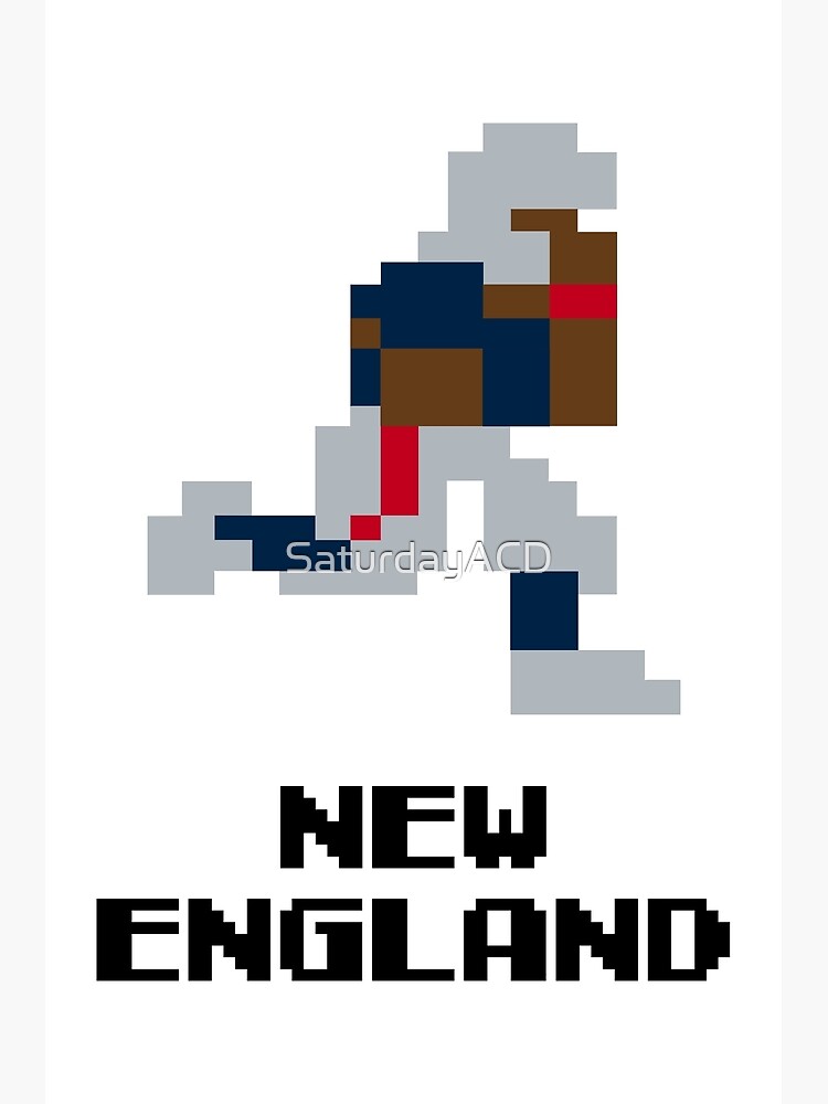 "8 bit New England Football 2" Poster by SaturdayACD | Redbubble