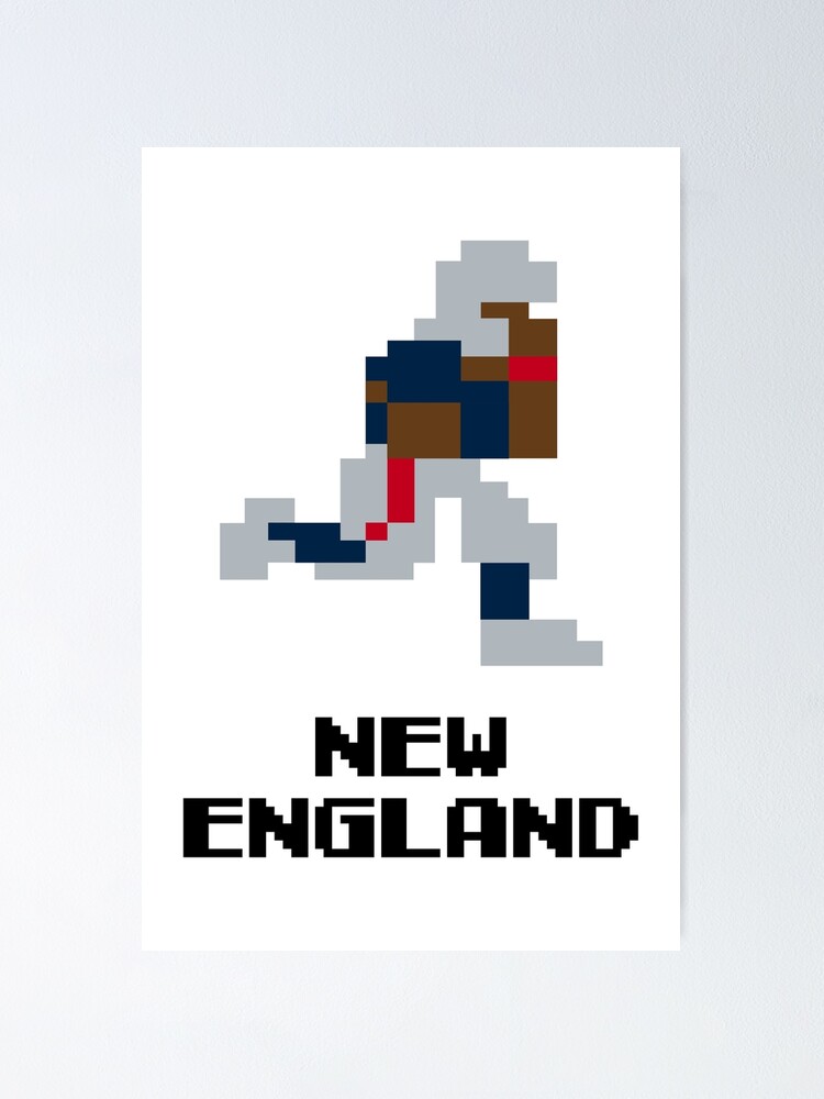 "8 bit New England Football 2" Poster by SaturdayACD | Redbubble