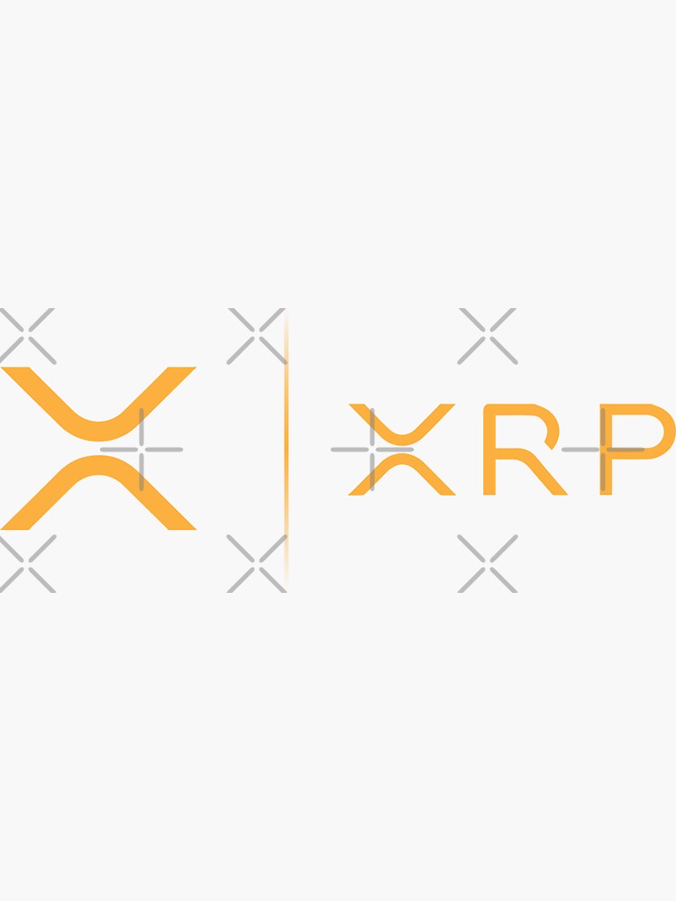 "XRP RIPPLE NEW GOLD LOGO SIDE BY SIDE" Sticker for Sale by subieliu ...