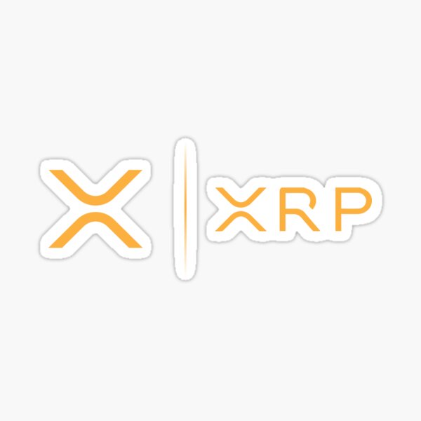 "XRP RIPPLE NEW GOLD LOGO SIDE BY SIDE" Sticker for Sale by subieliu ...