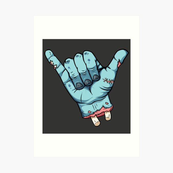 "Shaka brah! - Zombie" Art Print by jaredfin | Redbubble
