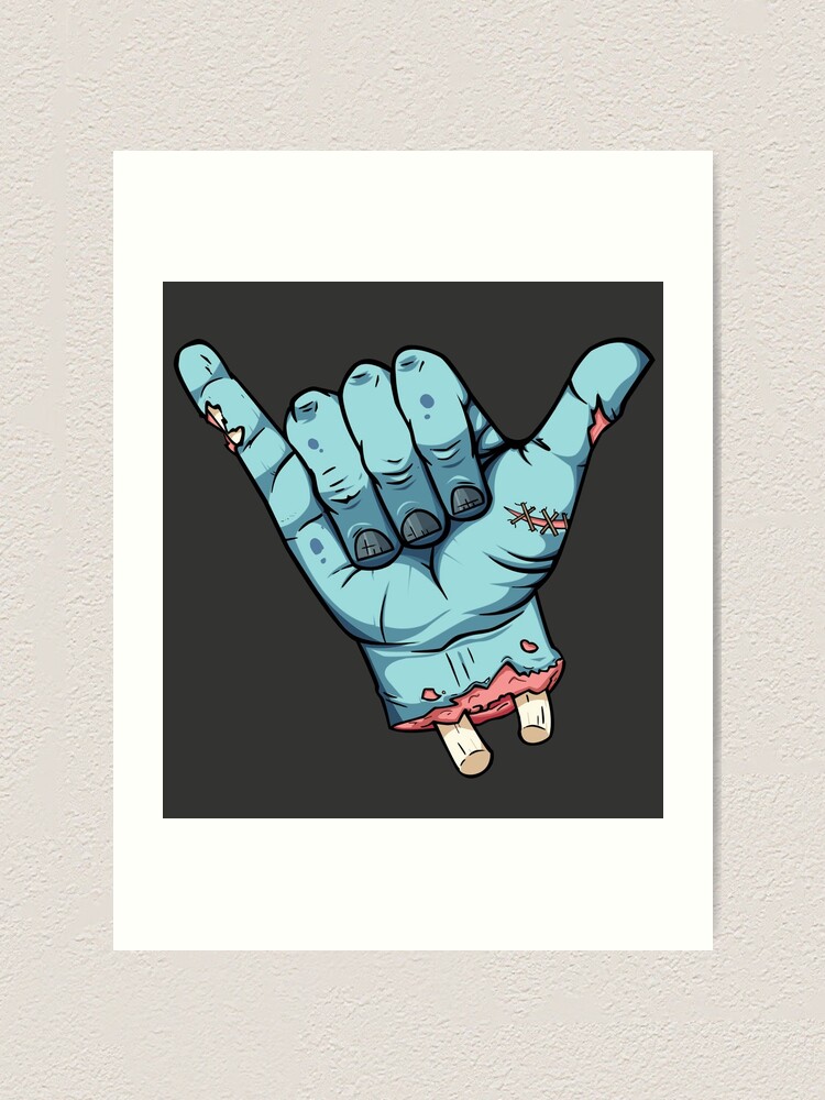 "Shaka brah! - Zombie" Art Print by jaredfin | Redbubble