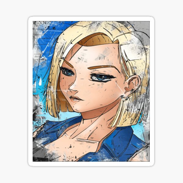 "Android 18" Sticker by Inspyrall | Redbubble