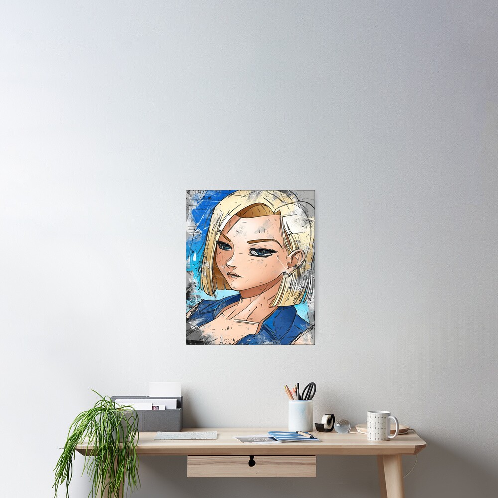 "Android 18" Poster by Inspyrall | Redbubble