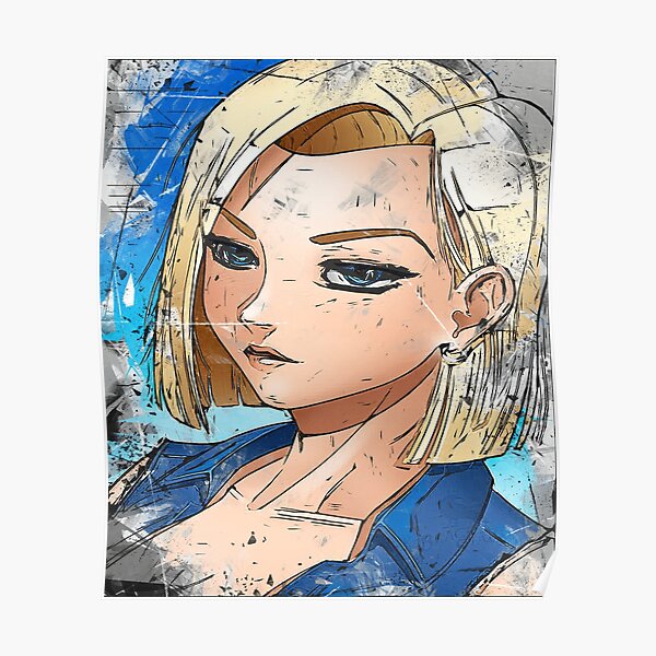 "Android 18" Poster by Inspyrall | Redbubble