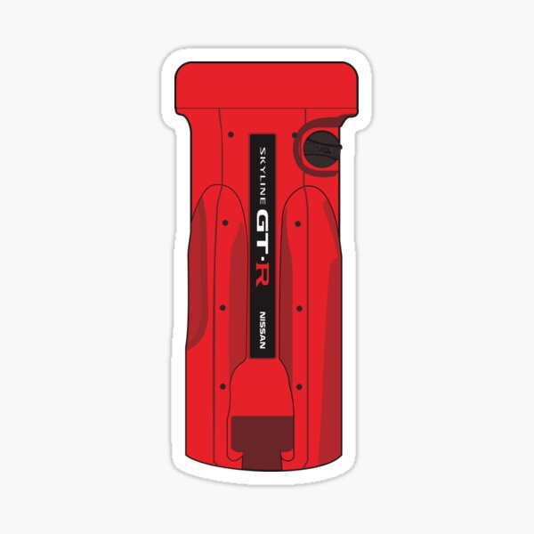 "Nissan Skyline GT-R R34 Engine Cover JDM" Sticker for Sale by ...